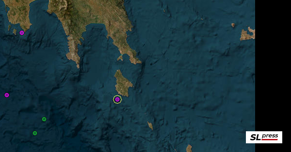 3,1 Ρίχτερ στα ανοιχτά των Κυθήρων - slpress.gr