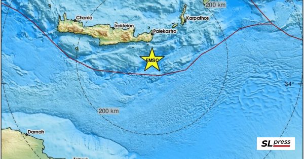 Υποθαλάσσιος σεισμός 4,9 Ρίχτερ στην Κρήτη - slpress.gr