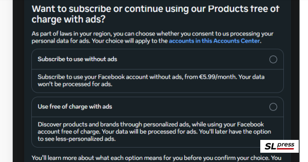 Facebook: Δεχτείτε εξατομικευμένες διαφημίσεις ή σηκωθείτε και φύγετε - slpress.gr